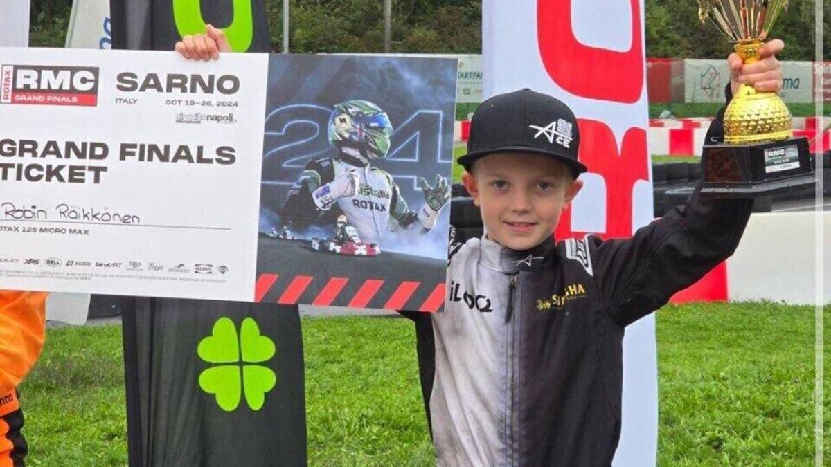 Baby Robin Raikkonen segue già le orme di papà Kimi e ha già vinto il ...