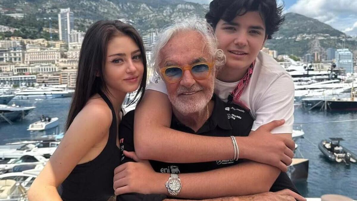 Leni e Nathan Falco insieme a papà Flavio Briatore al Gp di Monaco, ma ...